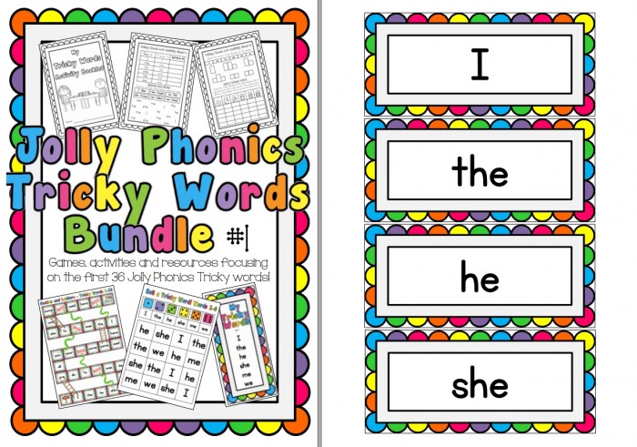 《Jolly Phonics Tricky Words Worksheets Set 1》自然拼读练习册桌游PDF 百度云网盘下载 – 轩媛爸